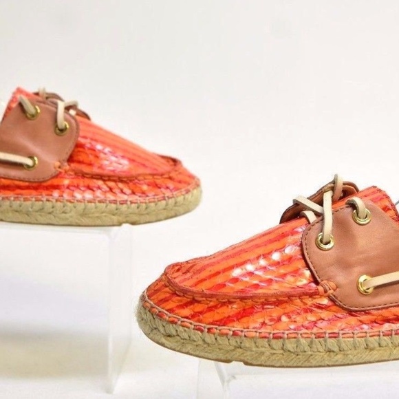 VC Signature | Shoes | Vc Signature Vie Womens Orange Leather Boat ...